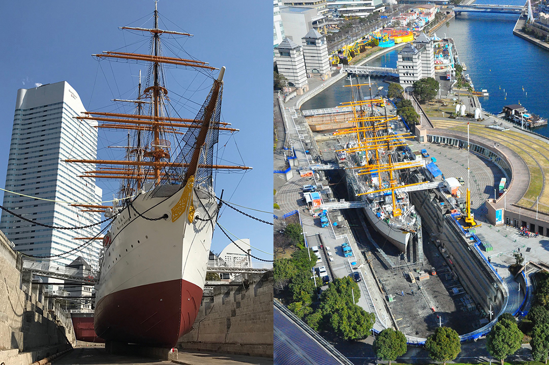 NIPPON MARU under major repairs and the dry dock